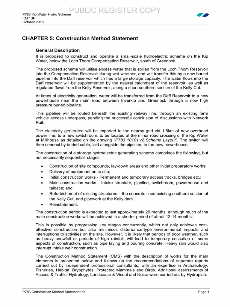 Construction Method Statement | PDF