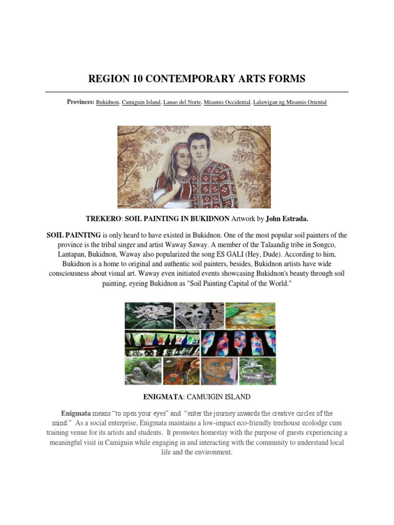 Region 10 Contemporary Arts Forms | PDF