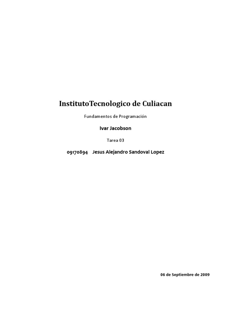Historia de Ivar Jacobson | PDF | Ciencia de sistemas | Informática