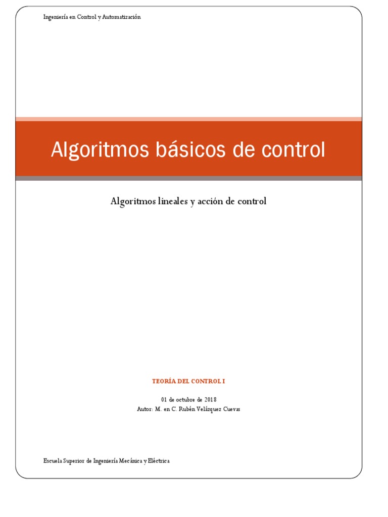 09 Algoritmos Basicos de Control | PDF