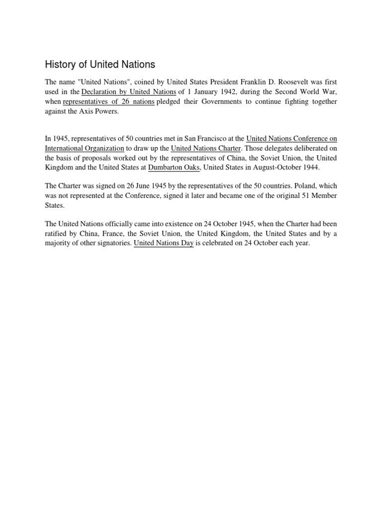 History of UN.2 | PDF