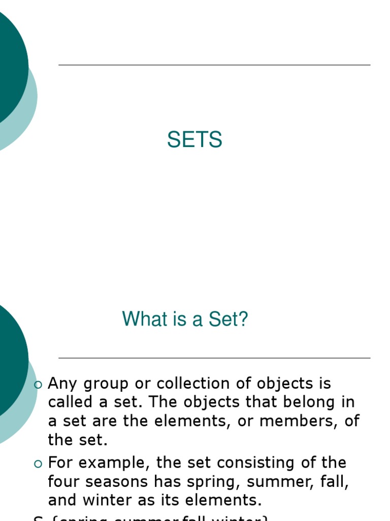 Understanding Sets: A Comprehensive Look at the Fundamental Concepts of ...