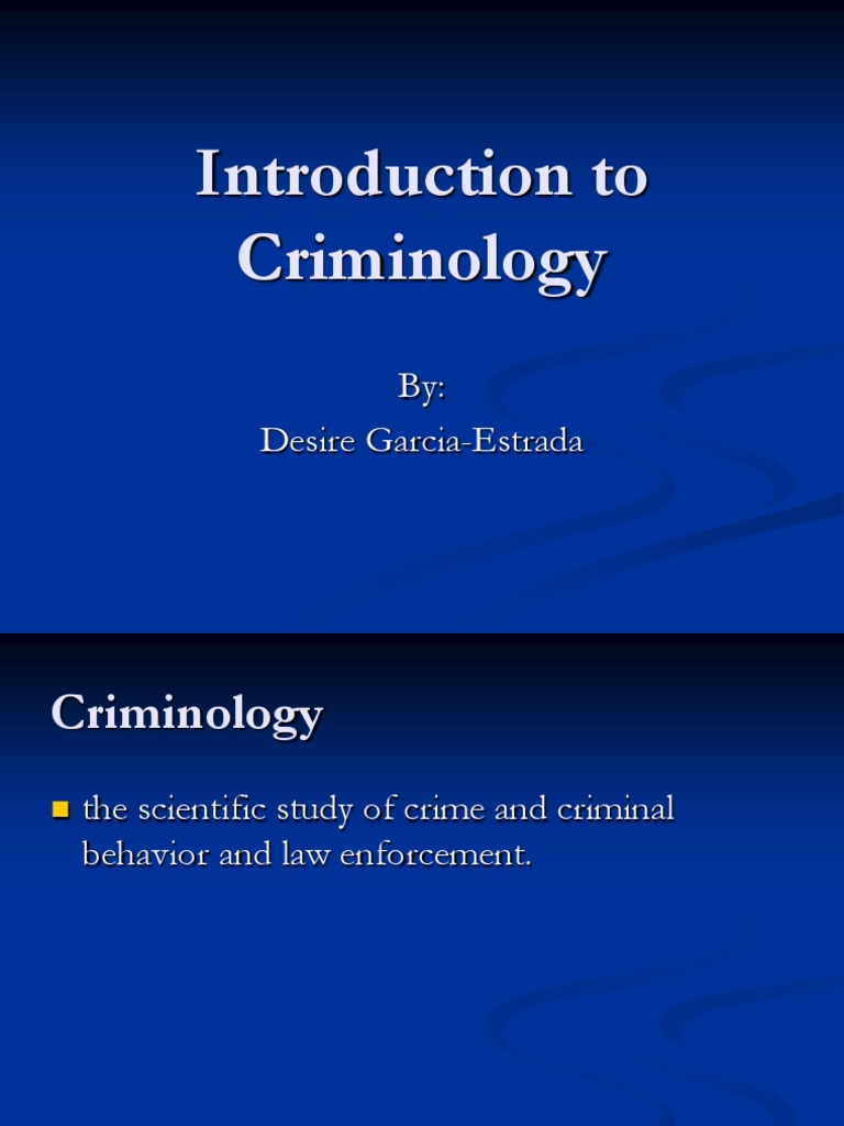 Intro To Crim | PDF