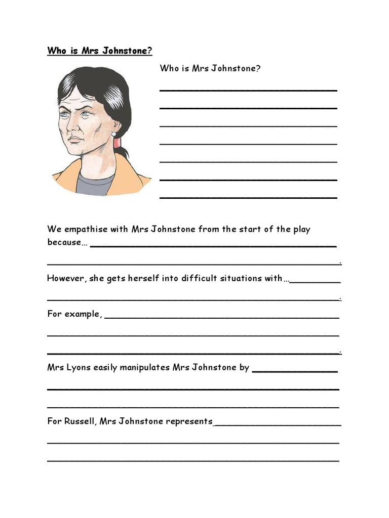Blood Brothers Characters-Worksheet | PDF