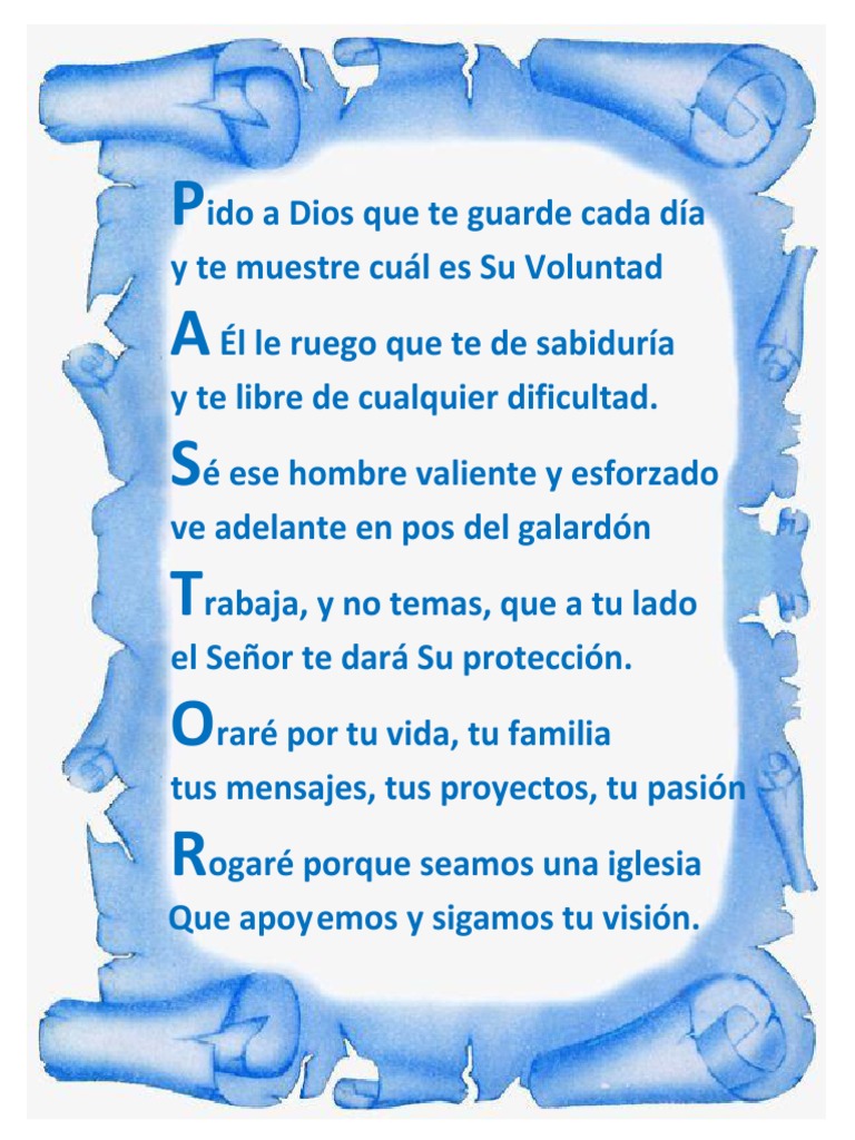 PASTOR Acrostico PDF | PDF
