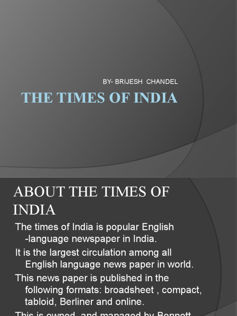 The Times of India | PDF | Written Communication | News
