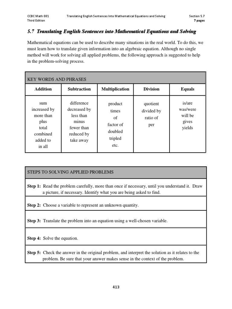 Language of Mathematics | PDF