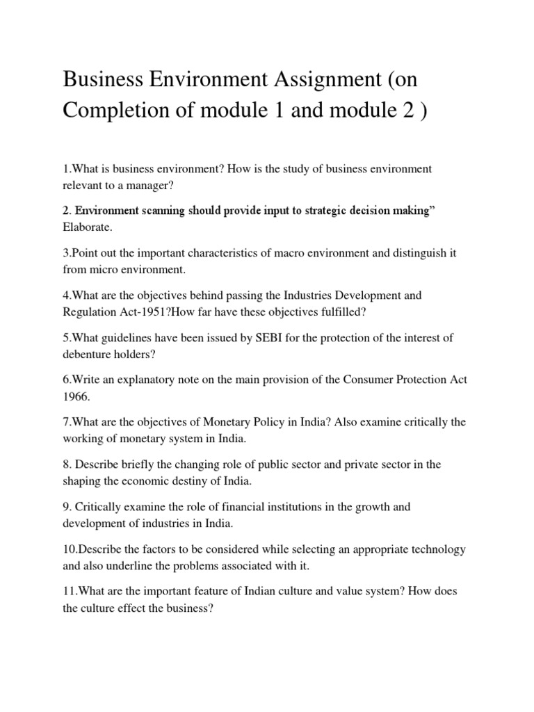 Business Environment | PDF