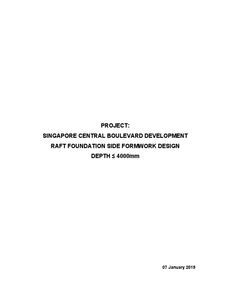 Raft Foundation Formwork Design Analysis | PDF