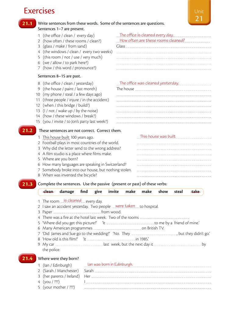 Passive Exercises 1 | PDF