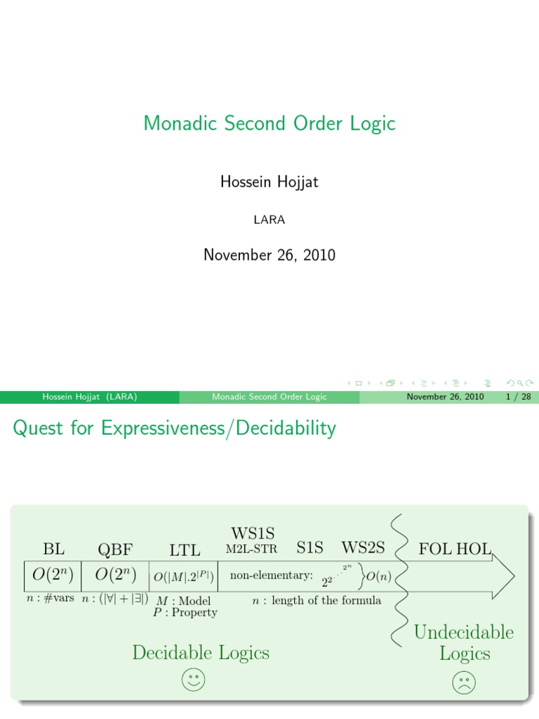 Monadic Second Order Logic Pdf