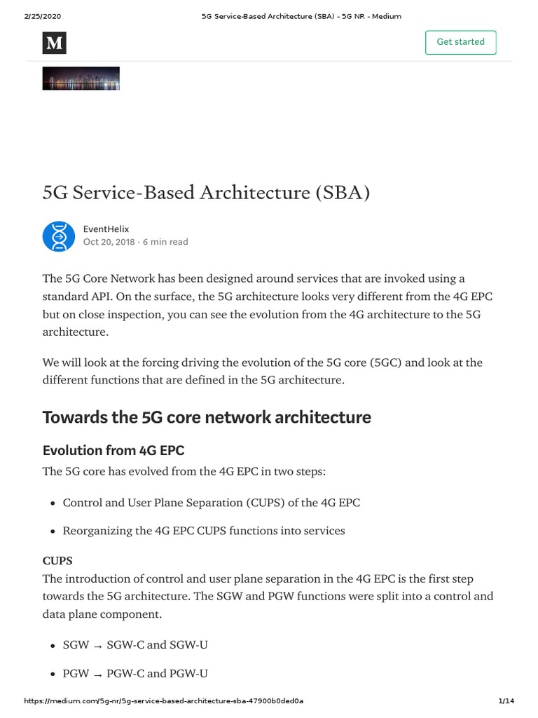 5G Service-Based Architecture (SBA) - 5G NR - Medium | PDF | Technology ...