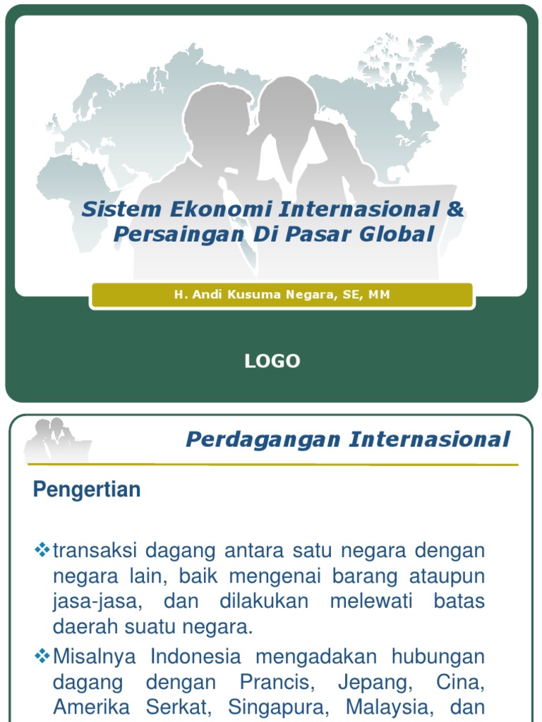 Sistem Ekonomi Internasional & Persaingan Di Pasar Global | PDF