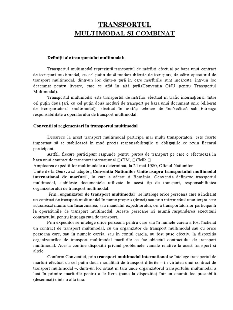 Transport Multimodal | PDF