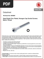 Socket Head Cap Screw Size Chart | PDF | Screw | Machining
