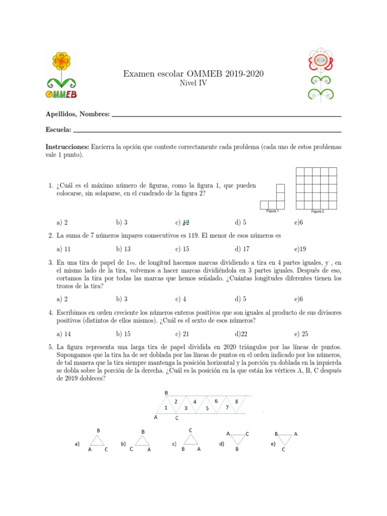 Ejercicios de Olimpidas de Matemáticas | PDF