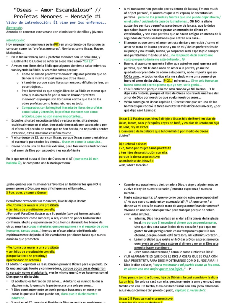 Oseas, Amor Escandaloso | PDF