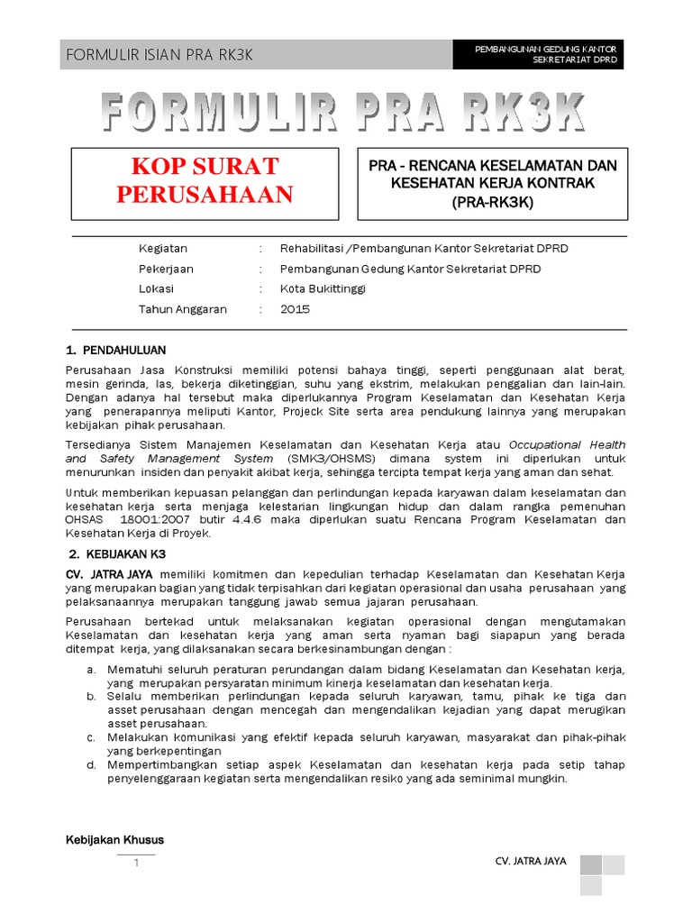 RK3K Rehab Gedung DPRD | PDF