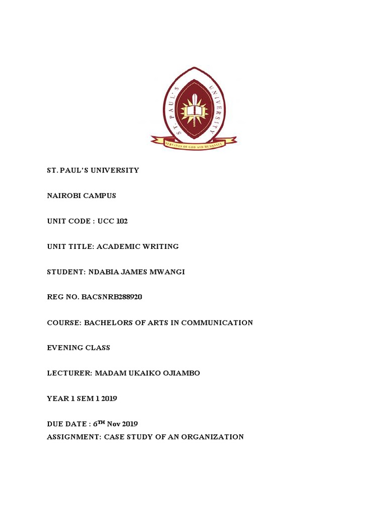 Case Study of Kicc Organisation | PDF