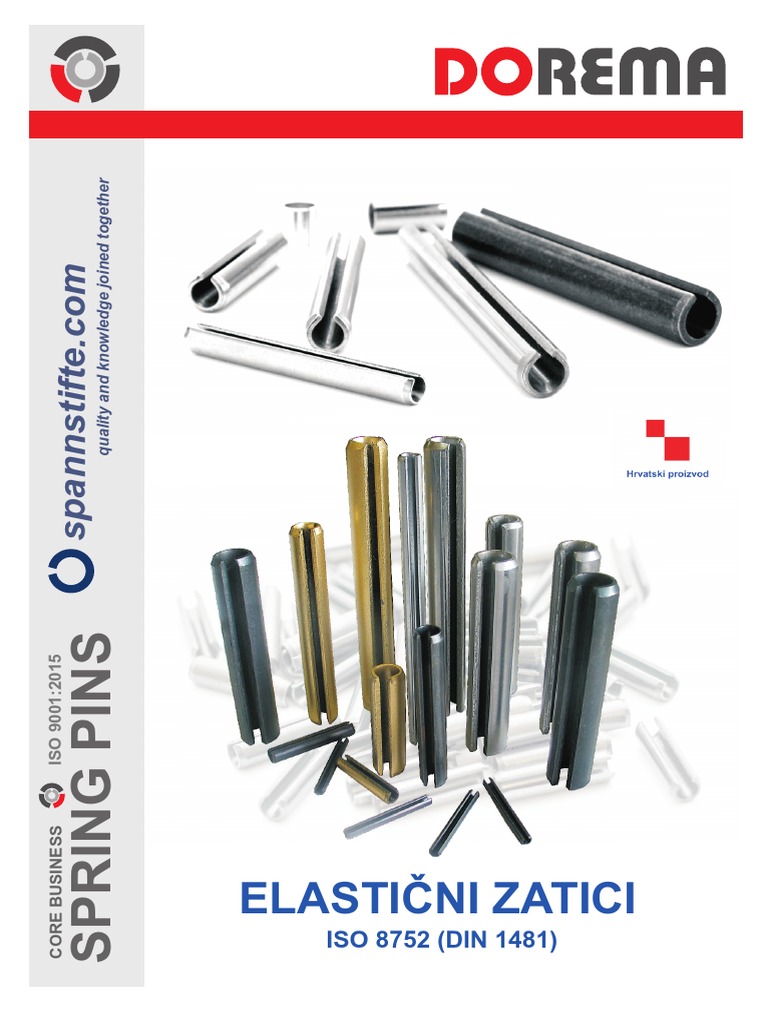 Elastični Zatici ISO 8752 | PDF