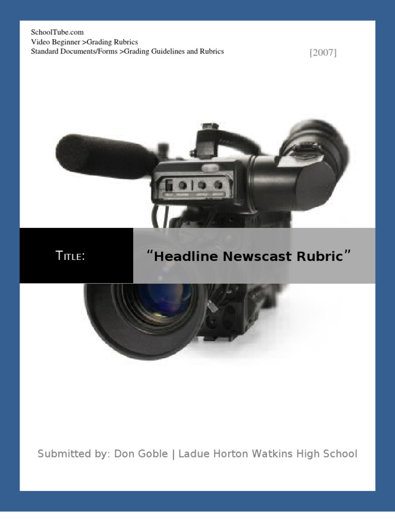 Headline Newscast Rubric | PDF | Communication | Leisure