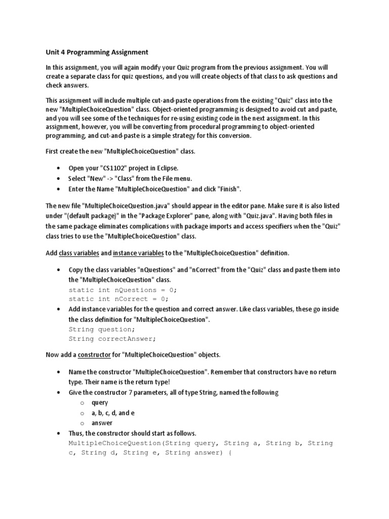 Unit 4 Programming JJ | PDF