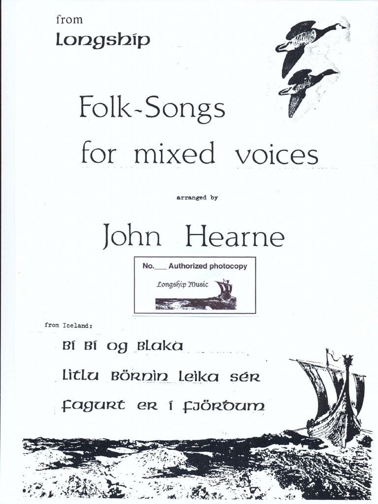 Three Icelandic Folk Songs | PDF