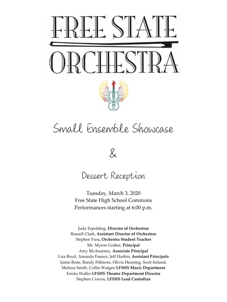 Small Ensemble Showcase Program 2020 | PDF | Art