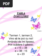 Tabla Inmultirii | PDF