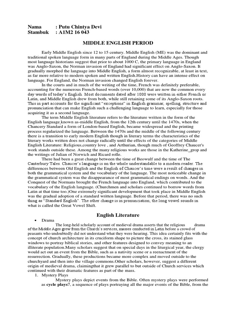 Middle English | PDF