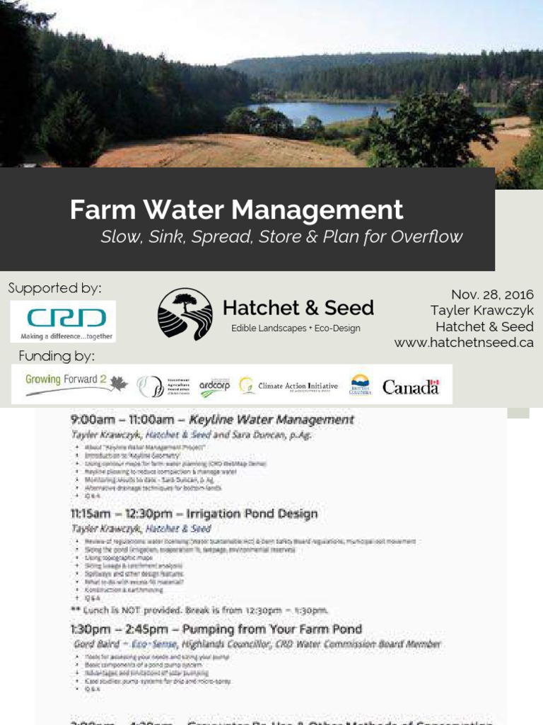 Farm Water Management Techniques Guide | PDF | Science & Mathematics