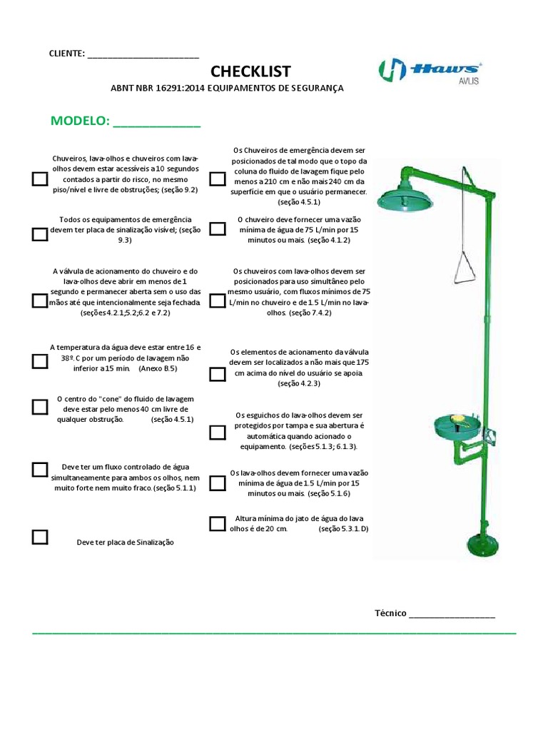 Check-List HAWS PDF | PDF