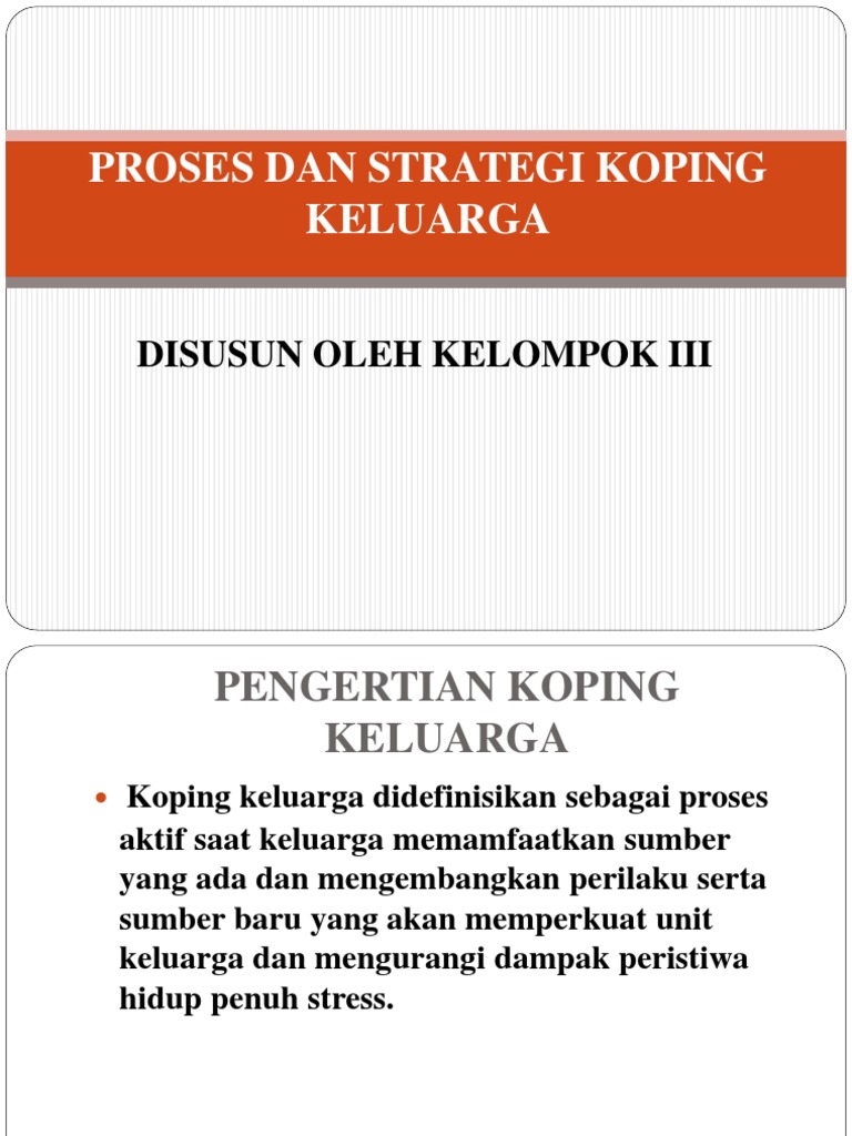 Proses Dan Strategi Koping Keluarga | PDF
