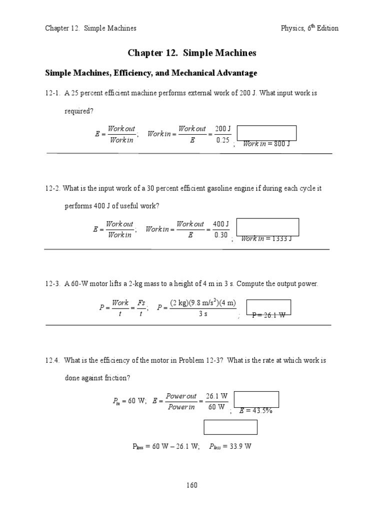Dokumen - Tips - Solucionario Capitulo 12 Paul e Tippens | PDF | Lever | Transmission (Mechanics)