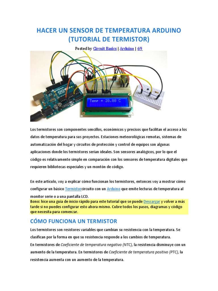 Thermistor Tutorial | PDF | Resistor | Resistencia Eléctrica y Conductancia