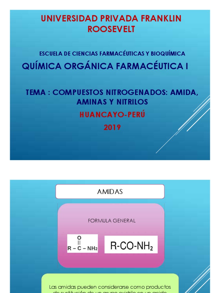 Compuestos Nitrogenados Pdf Amida Amina 