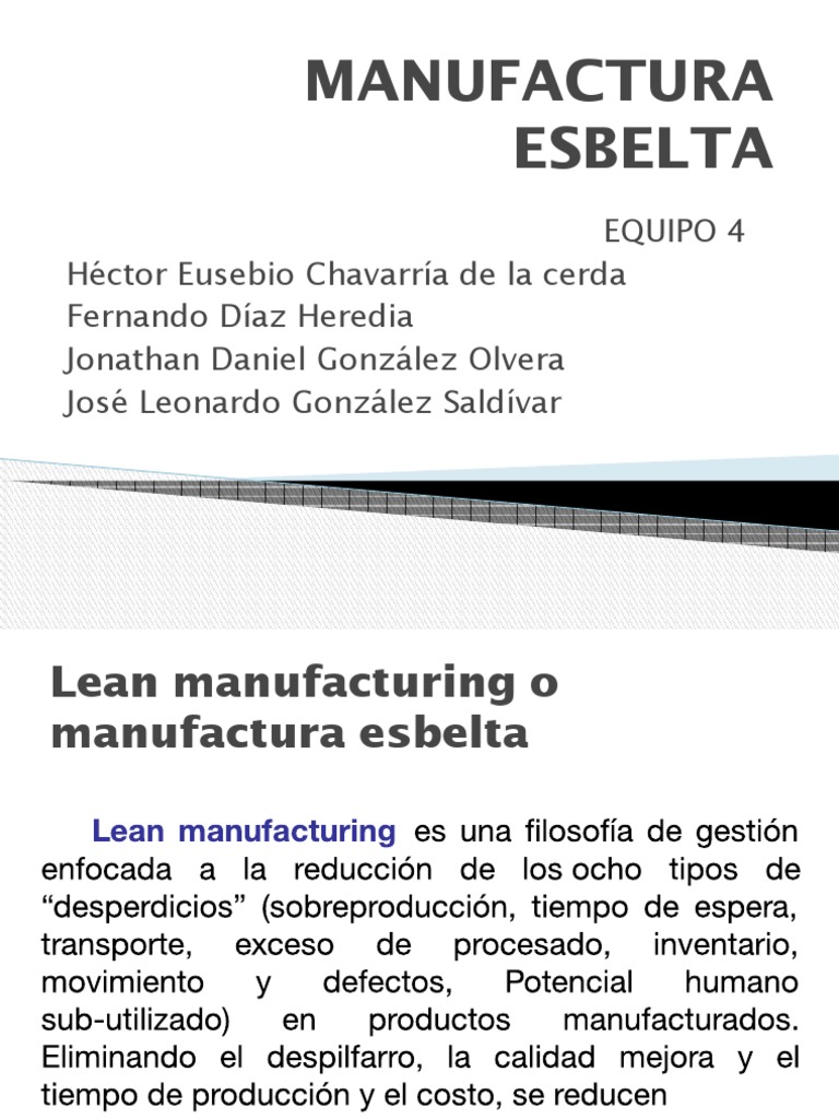 MANUFACTURA Esbelta | PDF | Lean Manufacturing | Procesos de negocio