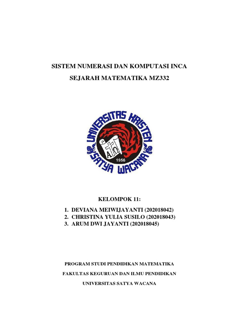 MZ332 Final T1 (Sistem Numerasi Dan Komputasi Inca) | PDF