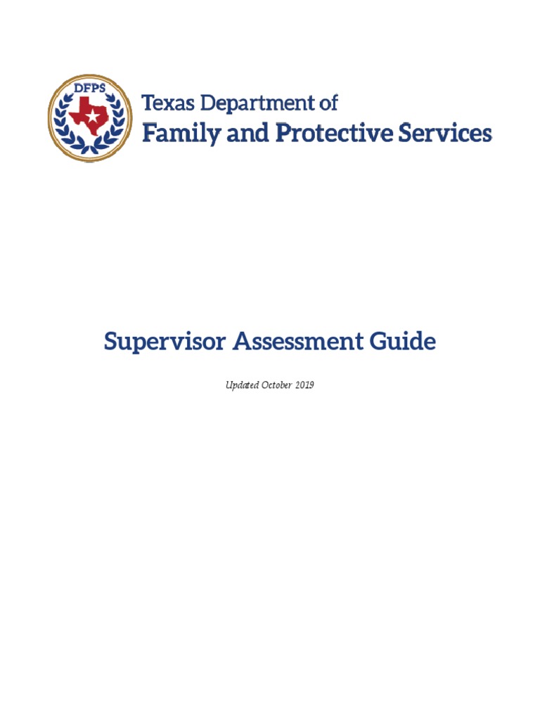 DFPS Supervisor Assessment Process Guide | PDF | Supervisor | Résumé