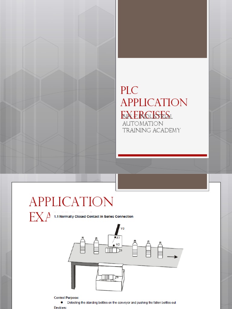 PLC Application Exercises - Nfi | PDF | Programmable Logic Controller ...