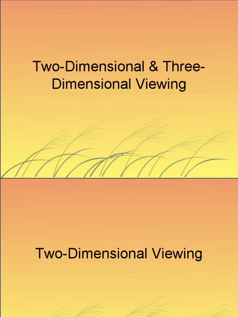 Two-Dimensional & Three-Dimensional Viewing | PDF | 2 D Computer ...