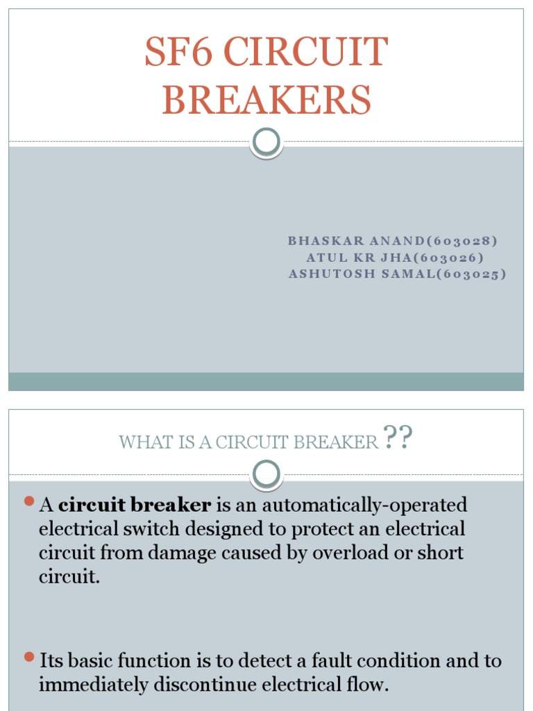 Sf6 Circuit Breakers | PDF