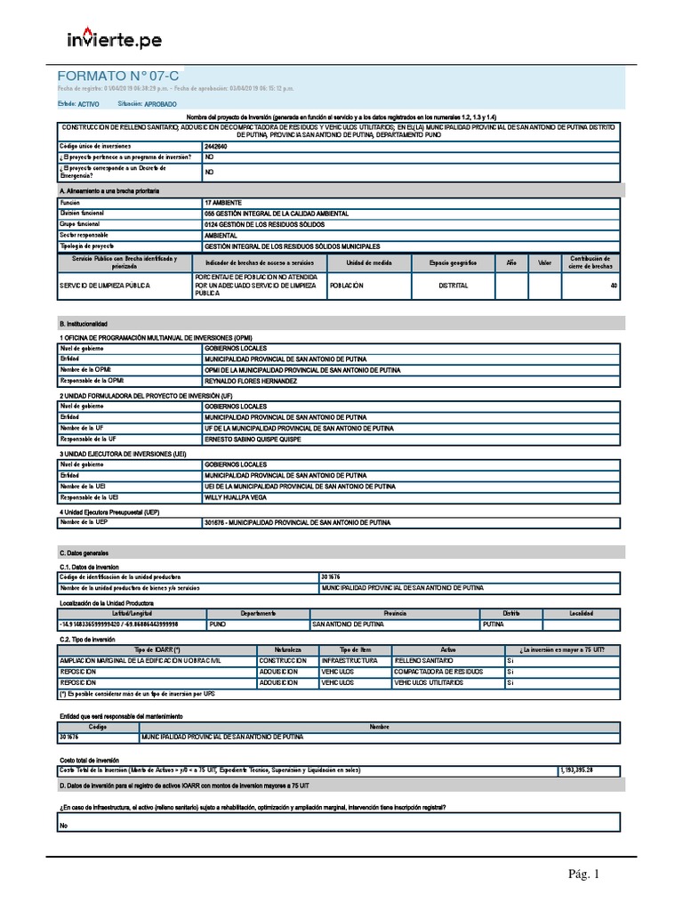 Ficha Invierte Pe | PDF | Inventario | Economias