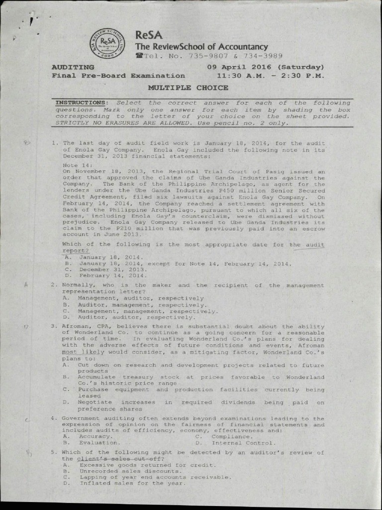 RESA AP - Final Preboard | PDF