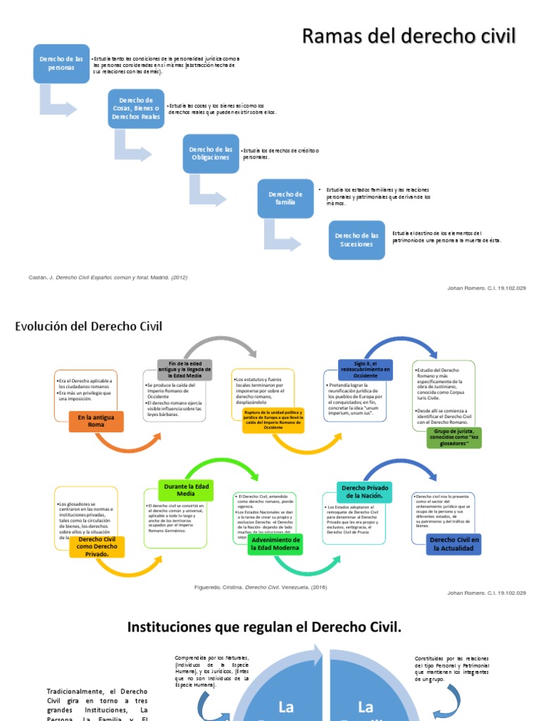 Resumen Evolución del Derecho Civil Venezolano y Ramas del Derecho | PDF | Derecho Civil (Common ...