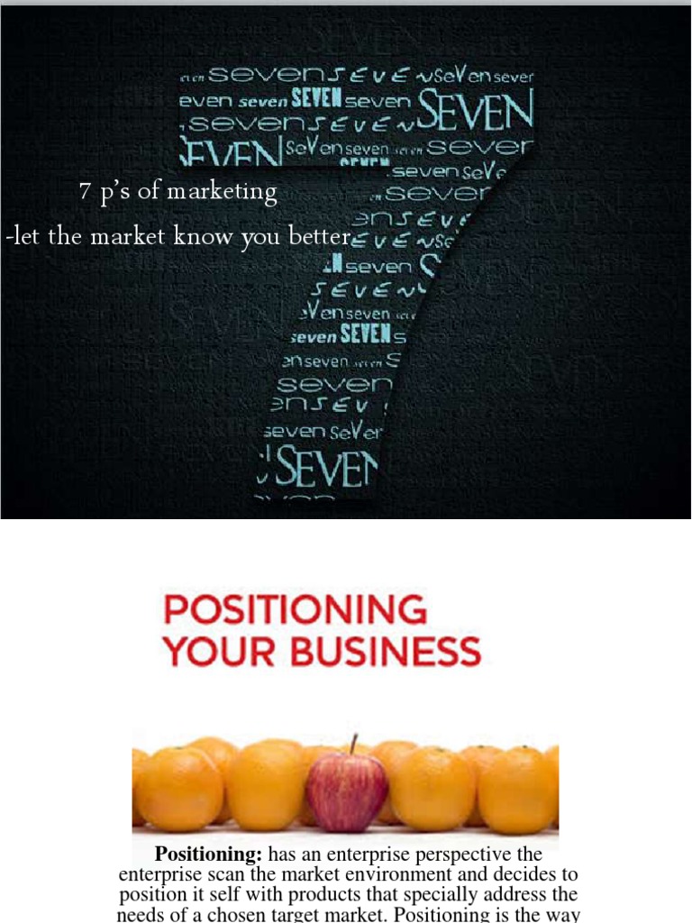 Entrepreneurship 7Ps of Marketing | PDF