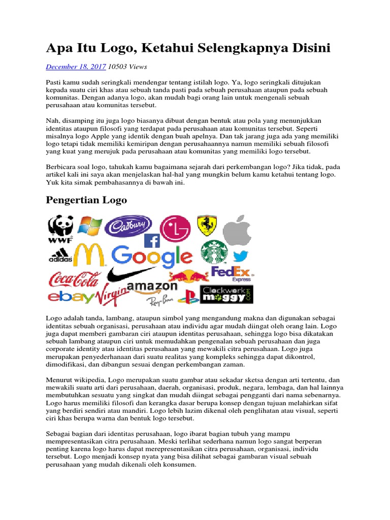 Pengertian Logo | PDF