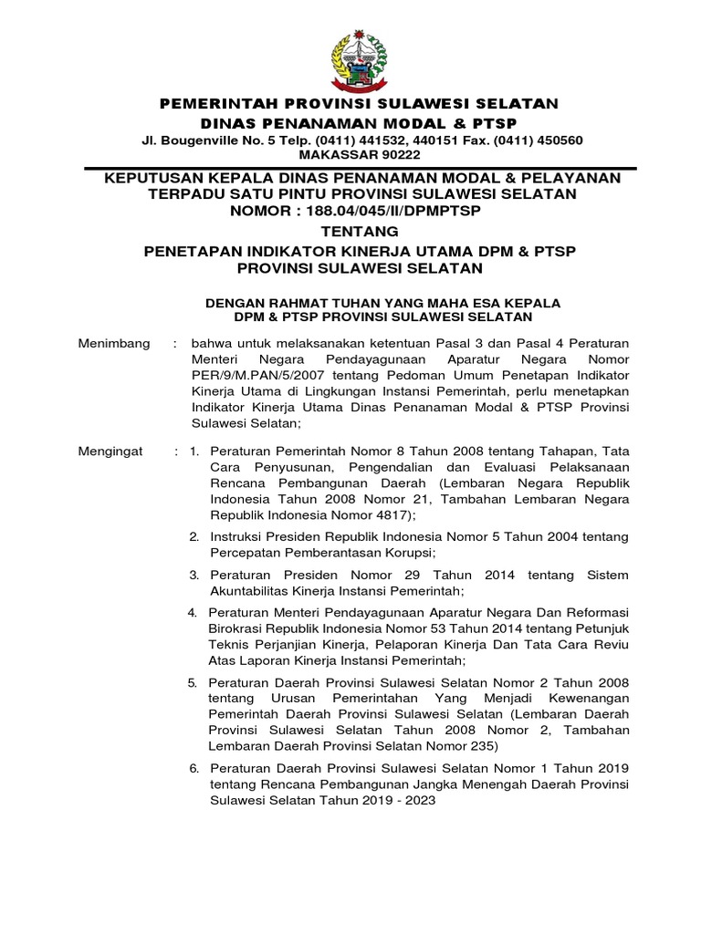 SK Iku DPM PTSP | PDF