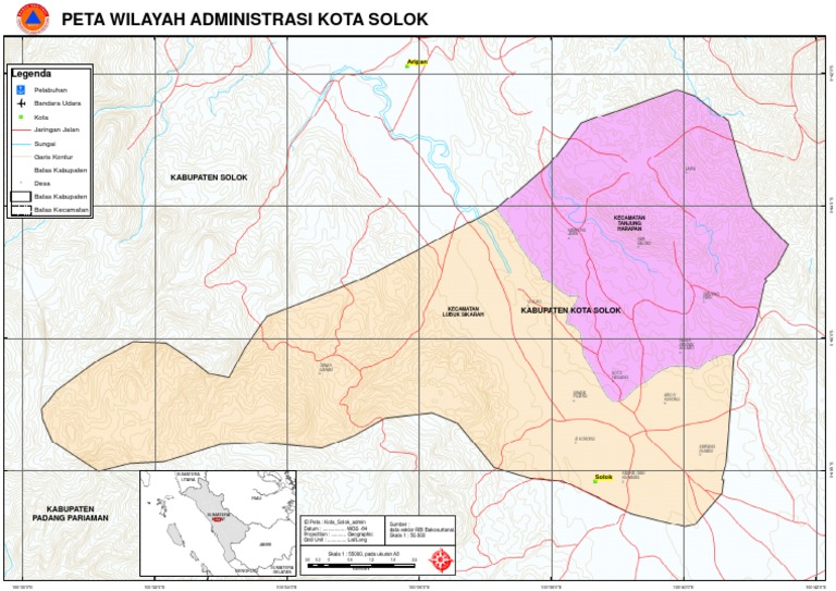 Peta Administrasi Kota Solok | PDF