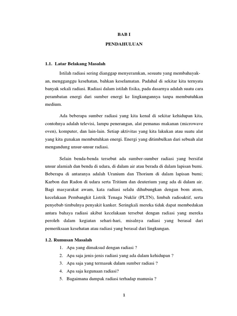 Memahami Radiasi: Jenis dan Dampaknya | PDF | Sains & Matematika